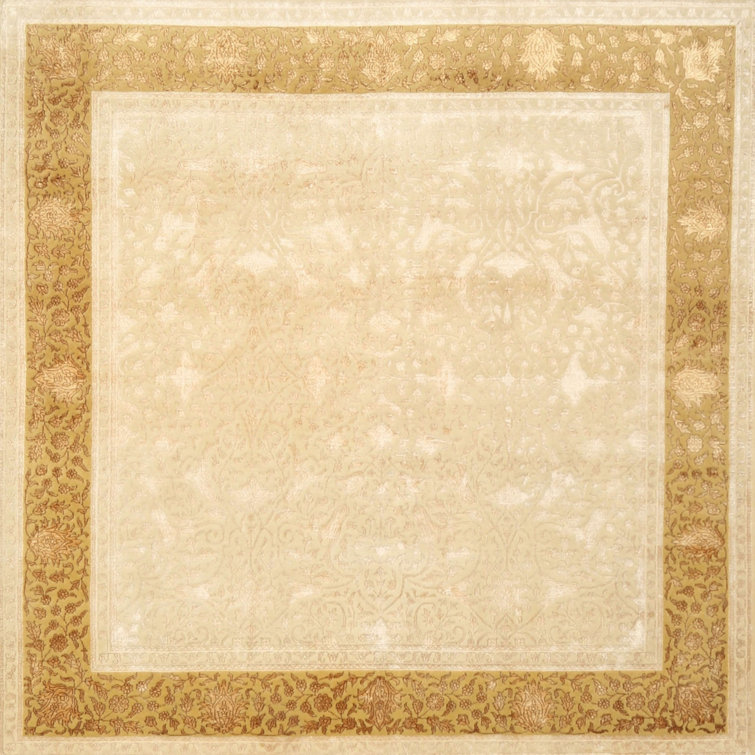 Bungalow Rose Beige/Gold Rug | Wayfair