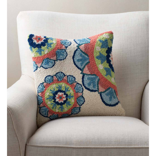 Hand-hooked-wool-pillow | Wayfair