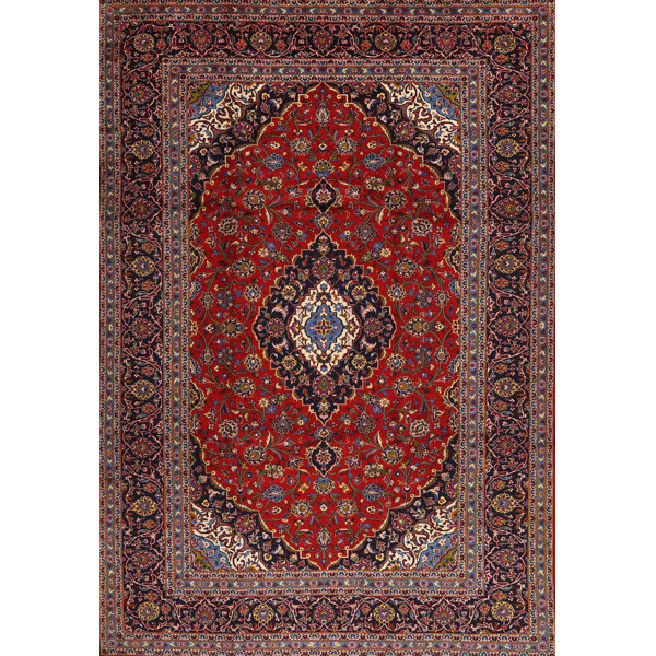 Charlton Home® Malika Machine Woven / Power Loomed Red/Blue/Violet Rug ...