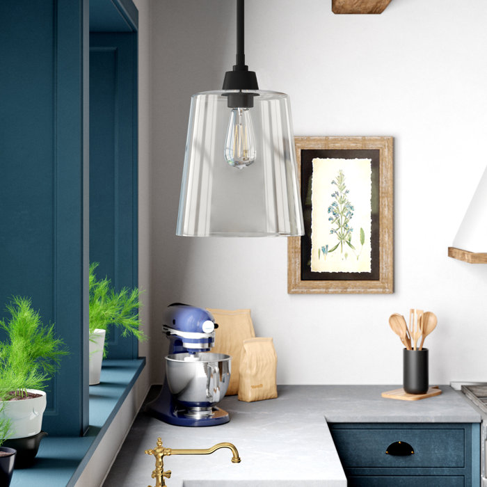 Beachcrest Home Herman 1 - Light Single Bell Pendant & Reviews | Wayfair