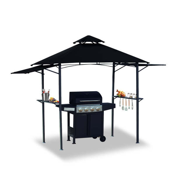 Sunacohen 5 X 8ft Grill Gazebo,outdoor Bbq Canopy With Extra Shadow ...