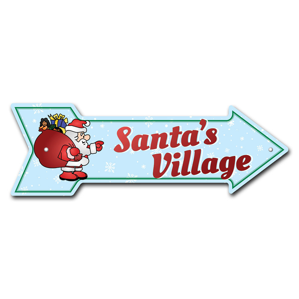 SignMission Removable-999621_Santa's Village Arrow Removable Decal ...