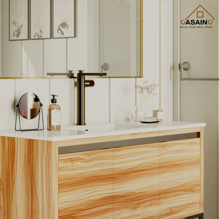 CASAINC Spot-Free single-handle Bathroom Vessel Sink Faucet with Pop-Up ...