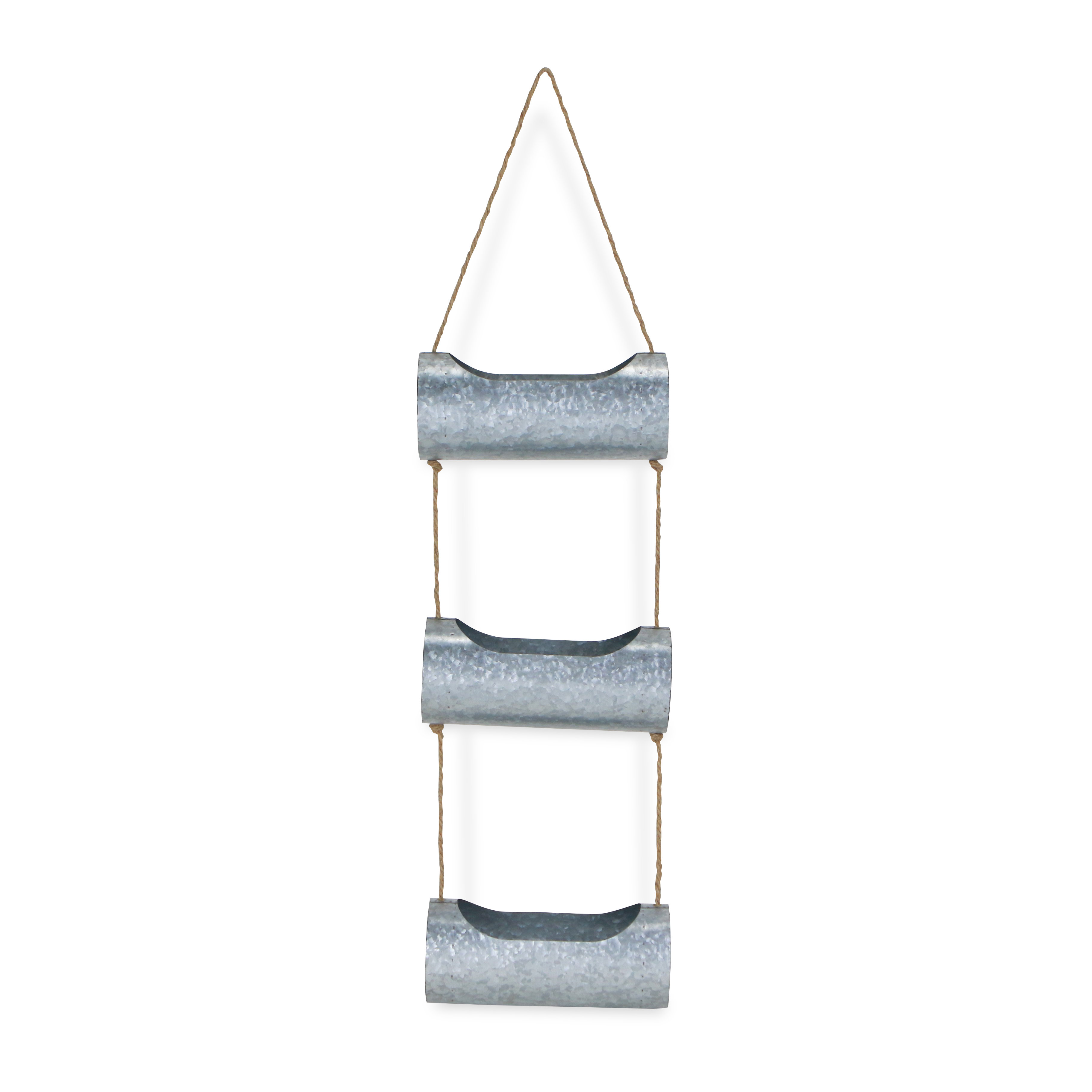 Rosalind Wheeler Stalvey Galvanized Metal Hanging Planter | Wayfair