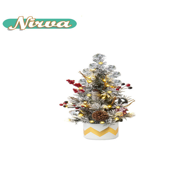 Nirva Vim Mini Christmas Tree With Lights 20" Small Christmas Trees For ...