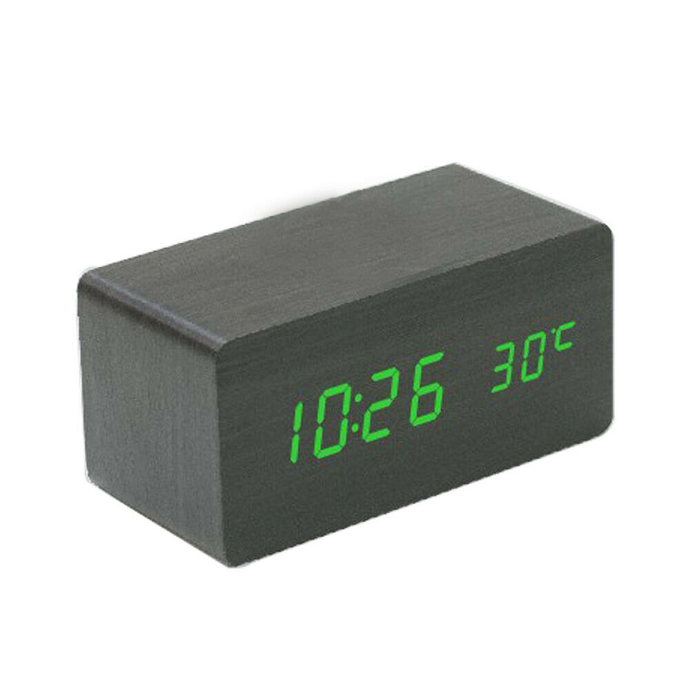 Latitude Run® Digital Wood Electric Tabletop Clock | Wayfair