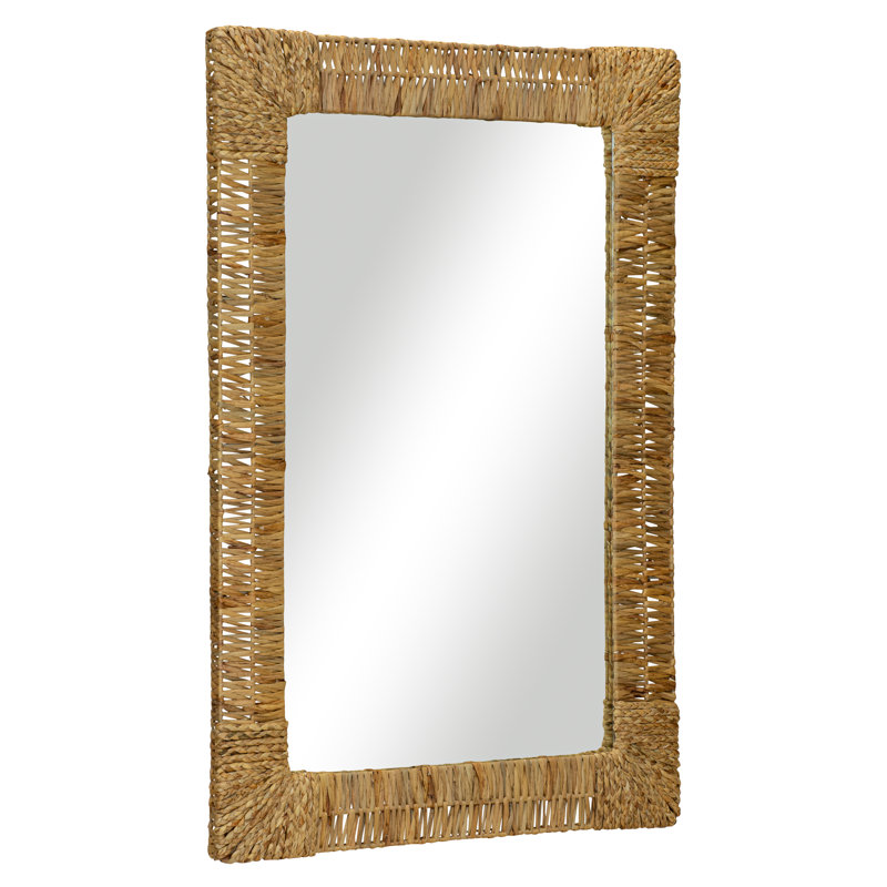 Woven Folha Oversized Rectangular Mirror In Natural | Perigold