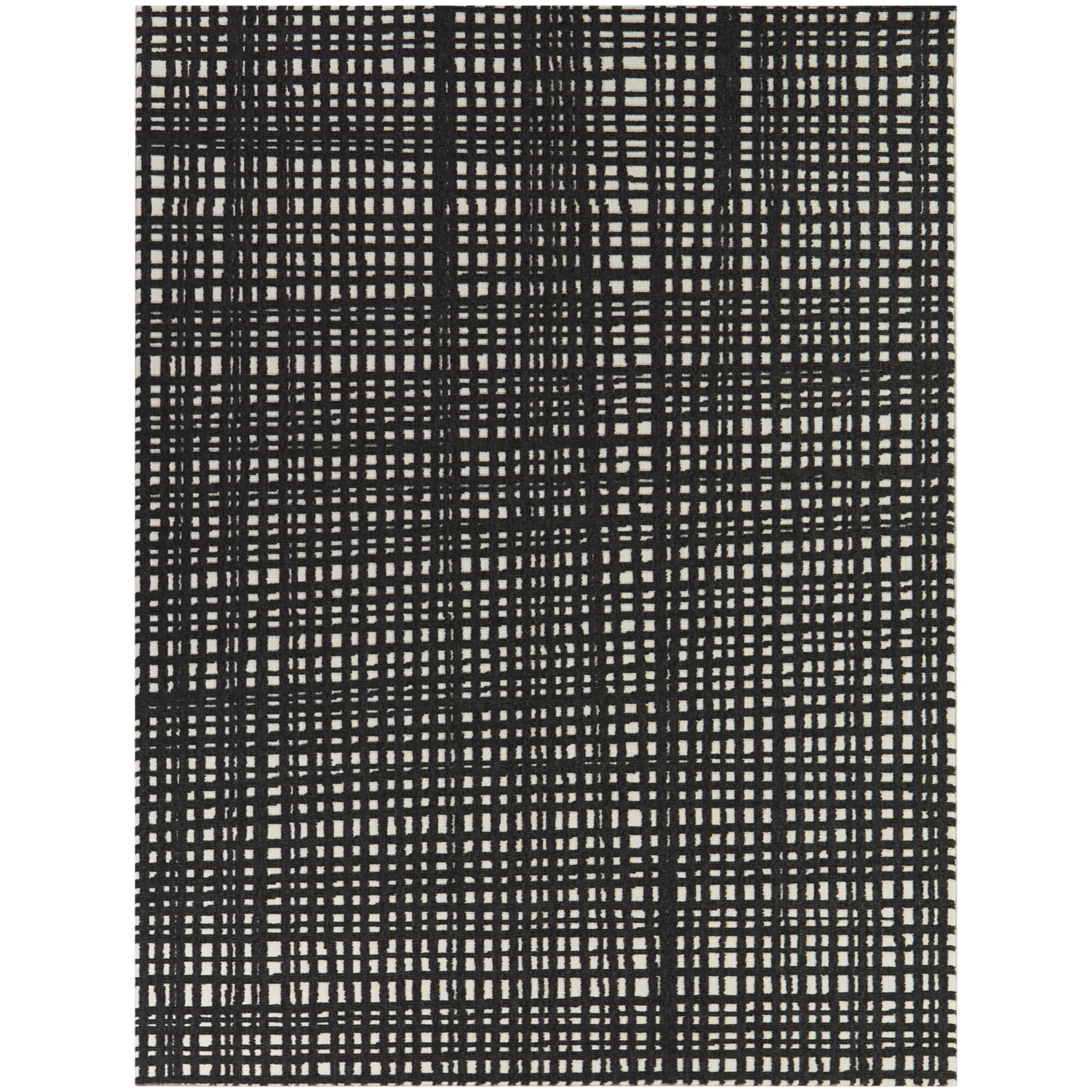 Wade Logan® Delrico Machine Woven / Power Loomed Black/White Indoor ...