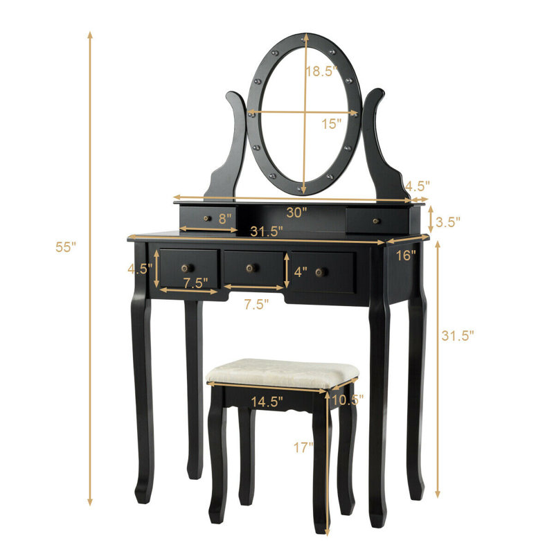 Charlton Home® Oldfield Vanity & Reviews | Wayfair
