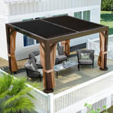 Multiple Awnings MultiShade Motorized Semi-Sheer Outdoor Roller Shade ...