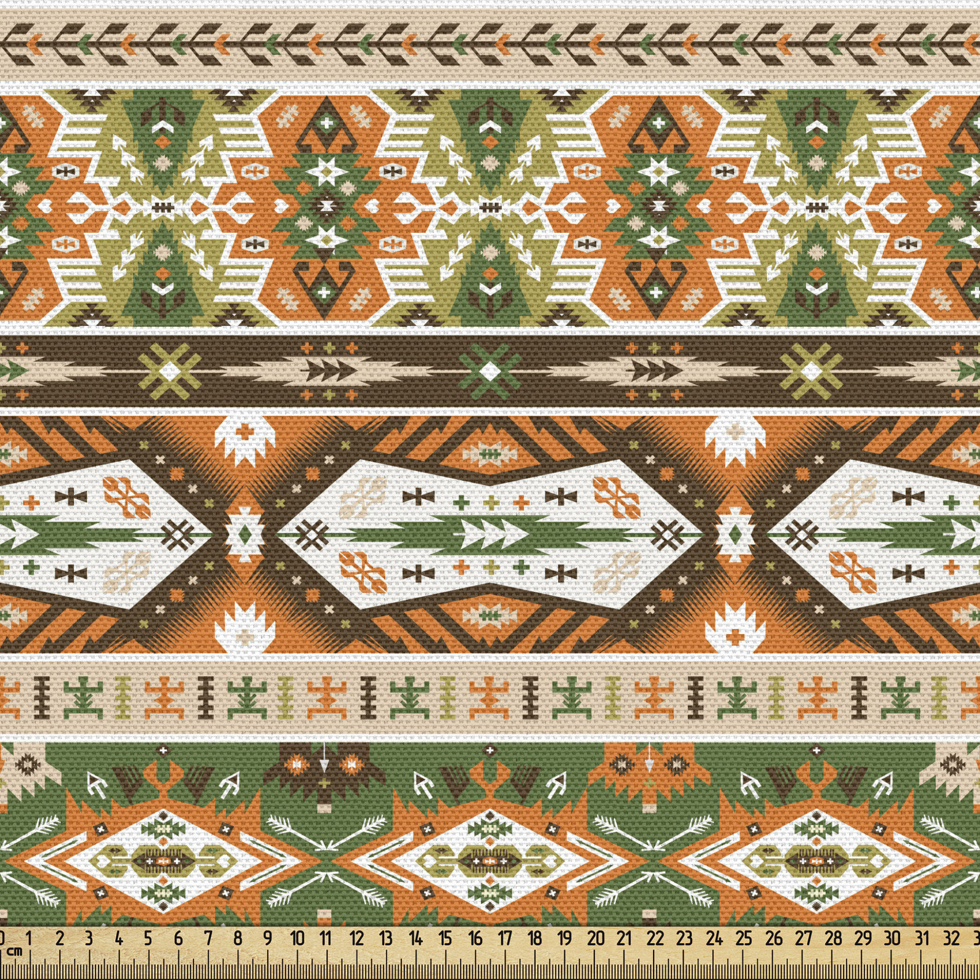 East Urban Home fab_26741_Tribal Fabric By The Yard, Vector Design With ...
