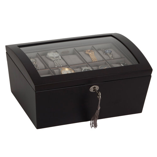 Darby Home Co Locking Glass Top Watch Box & Reviews | Wayfair