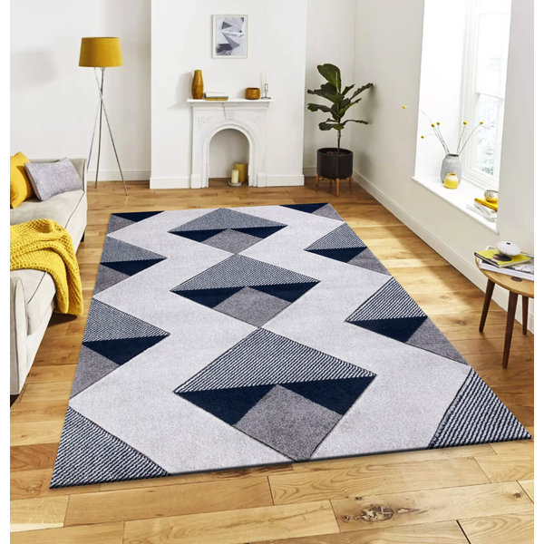 Mikado Living Luxury 3D Zigzag Area Large Rugs Living Room Bedroom ...