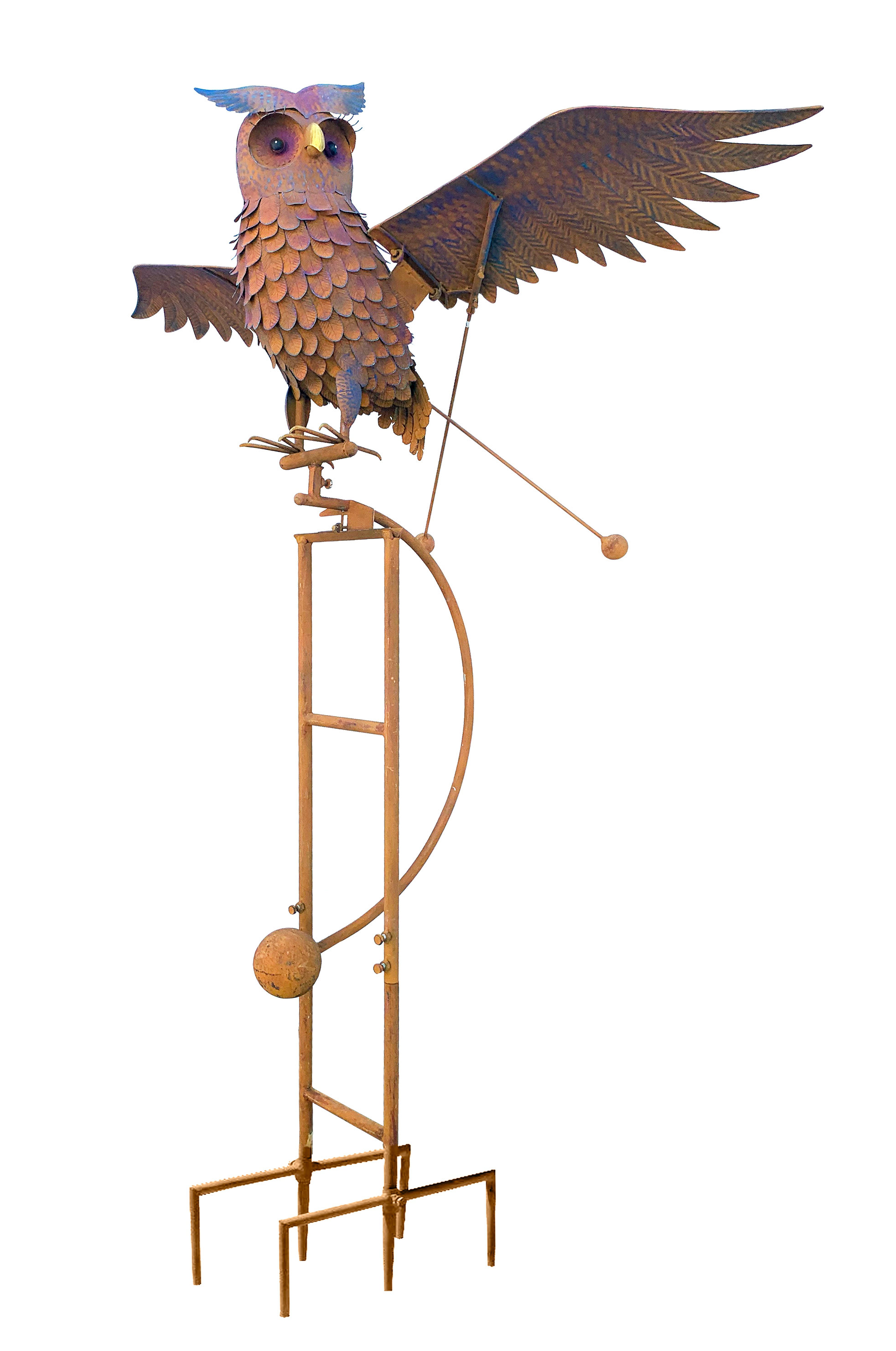 Loon Peak® Chelmsford Flying Big Owl Rocker Garden Stake | Wayfair