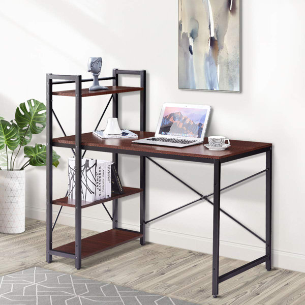 Ebern Designs Computer Desk With Shelves & Reviews - Wayfair Canada