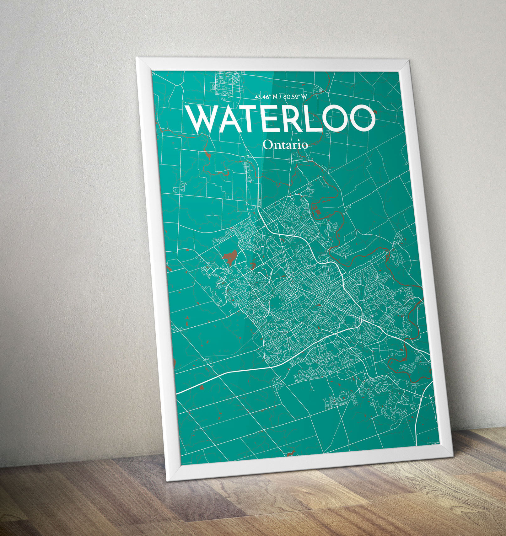 OurPoster.com Waterloo City Map - Graphic Art | Wayfair