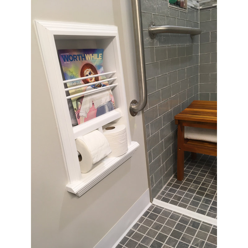 Timber Tree Cabinets Meridian Recessed Magazine Rack | Wayfair