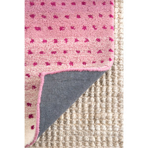 Ebern Designs Sophronia Handmade Wool Pink Rug & Reviews | Wayfair