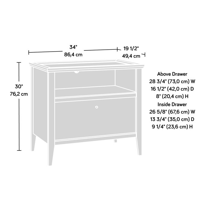 Red Barrel Studio® Essa 34.01'' Wide 1 -Drawer Lateral Filing Cabinet ...