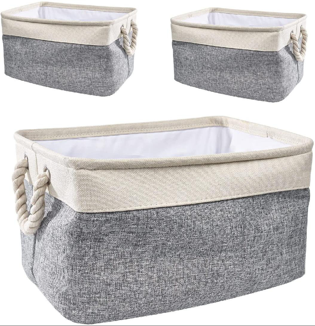 Longshore Tides Foldable 3 Piece Fabric Storage Bin Set | Wayfair