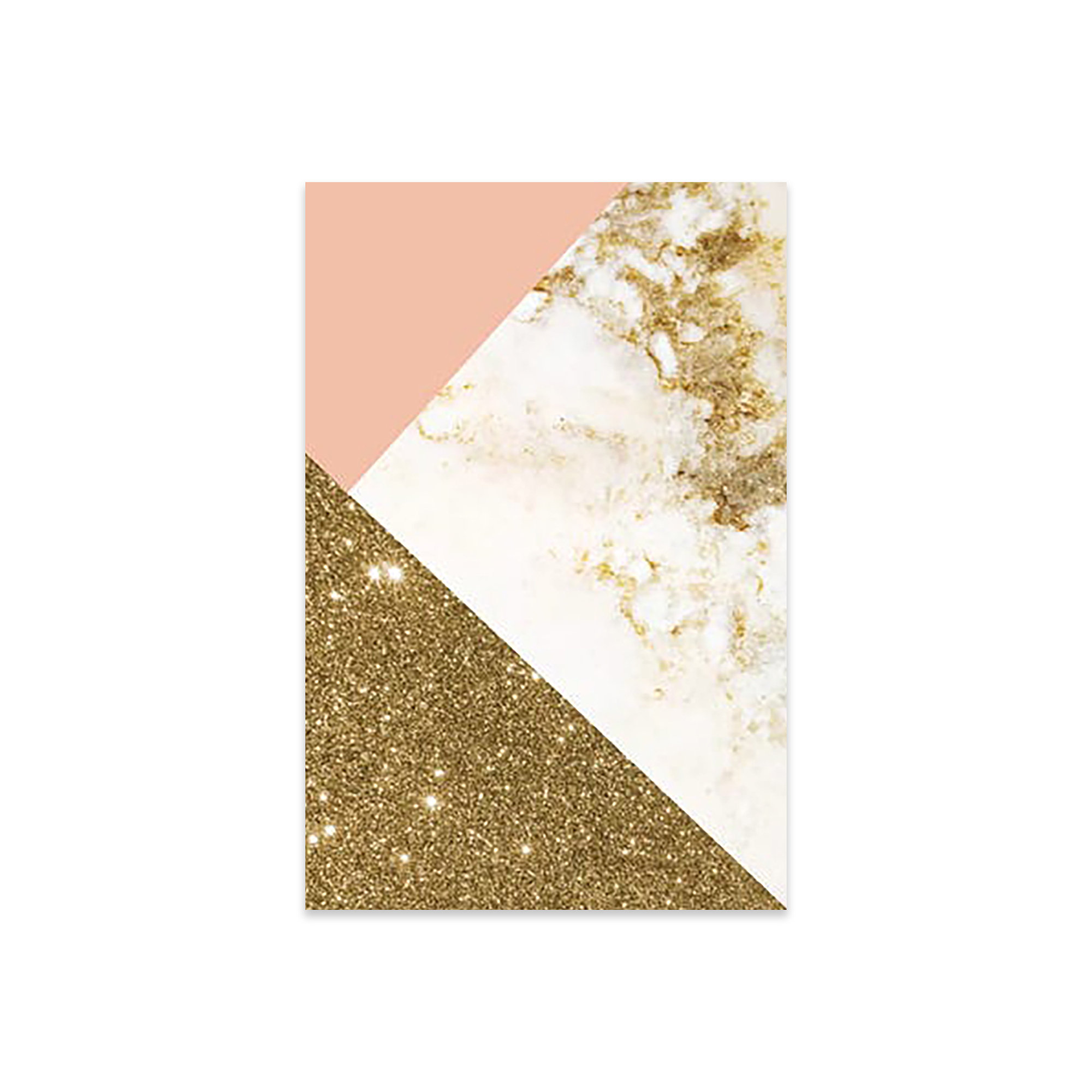 Mercer41 Gold Marble Collage On Plastic/Acrylic by Graphic Art | Wayfair