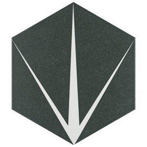 Merola Tile Trident 9" W x 10" L Porcelain Patterned Wall & Floor Tile ...