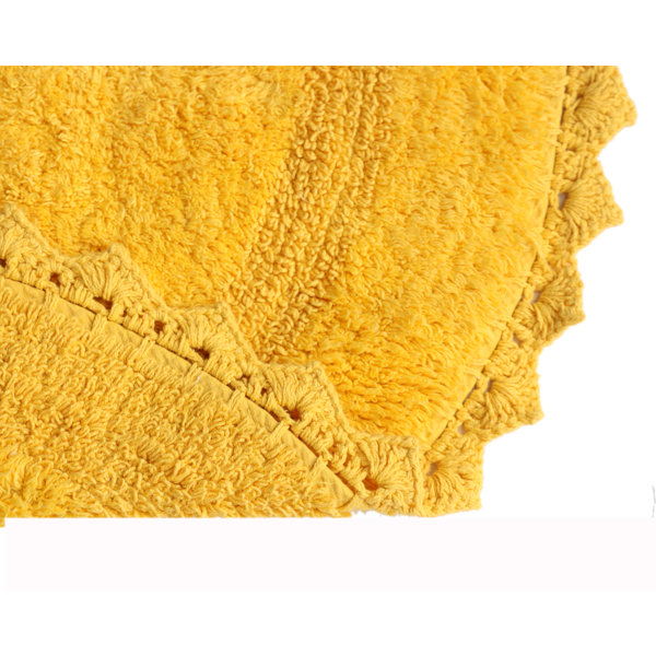 Red Barrel Studio® Crochet Triangle Lace Bath Rug | Wayfair