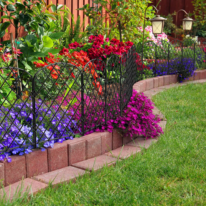 Haitral 2 ft. H x 1 ft. W Decorative Garden Metal Fencing & Reviews ...