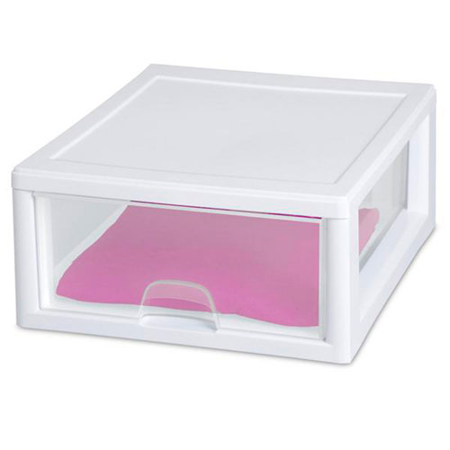 Sterilite 27 Qt (4 Pk) & 16 Qt (6 Pk) Stackable Plastic Storage Drawer ...