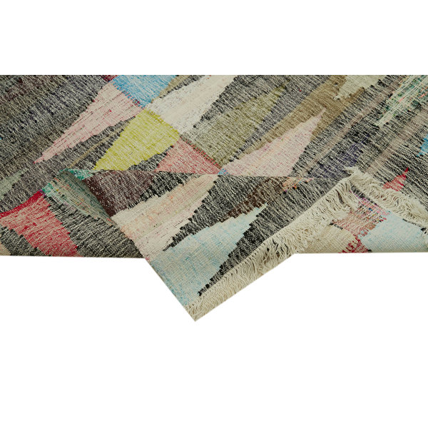 Natur Pur Scrap Beige Geometric Cotton Wool Hand Woven Area Rug ...