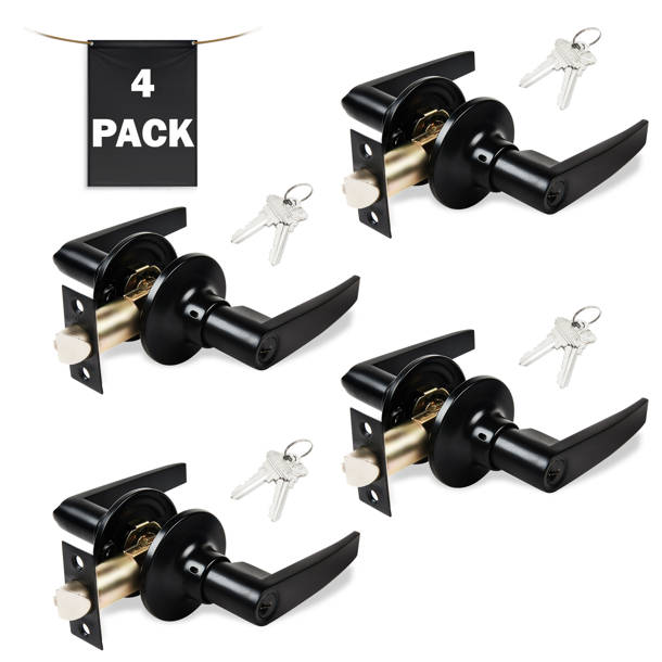 Premier Lock Complete Entry Lever Set with Single Cylinder Deadbolt ...