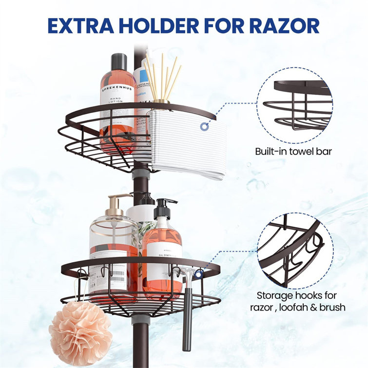 Rebrilliant Lysle Hanging Stainless Steel Shower Caddy | Wayfair