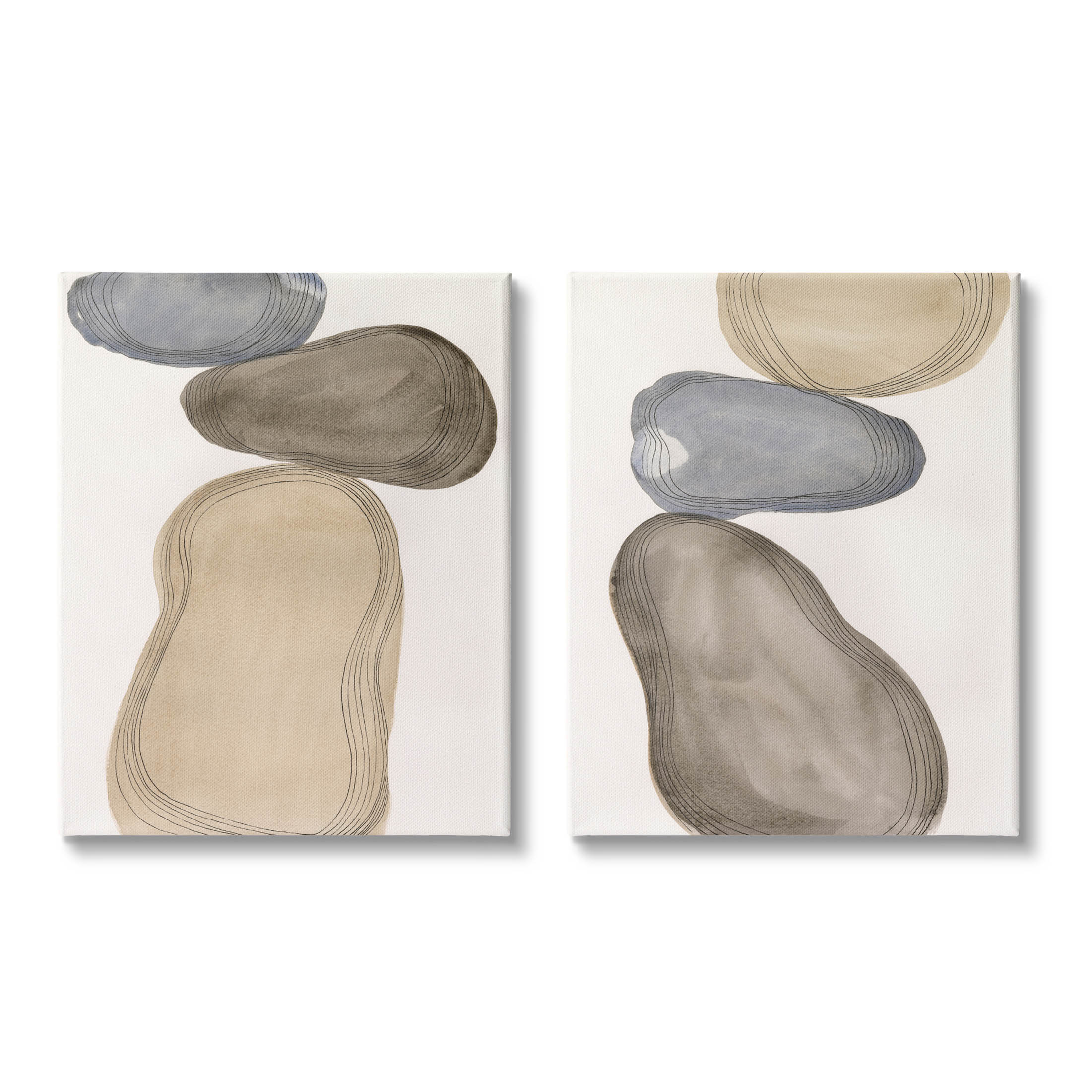 Stupell Industries Contemporary Oblong Shapes Arrangement by Laura Marr ...