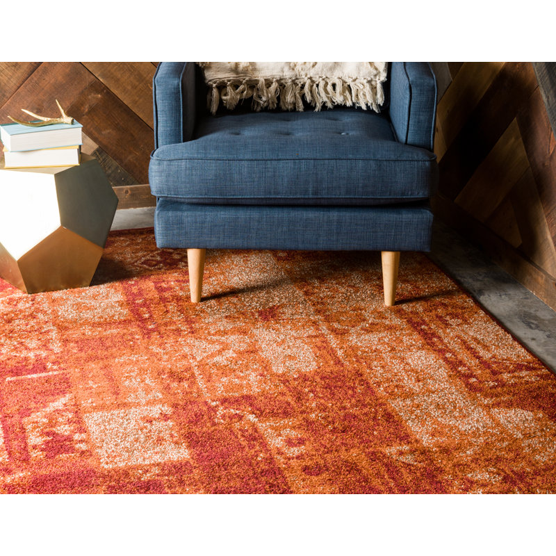 Williston Forge Veyo Performance Terracotta Rug & Reviews | Wayfair