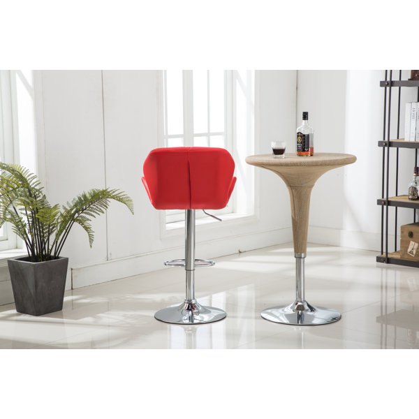 Wrought Studio Ferrer Swivel Adjustable Height Bar Stool & Reviews ...