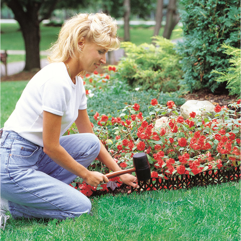 EMSCO Group Black Vinyl Lawn Edging & Reviews | Wayfair