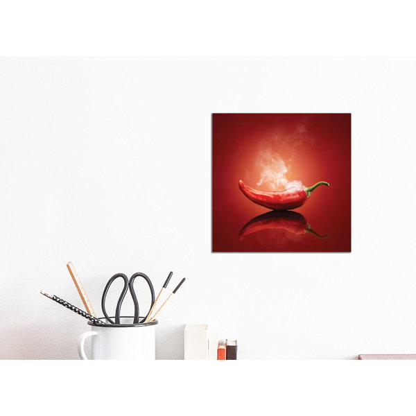 Latitude Run Chili Red Steaming Hot by - Wrapped Canvas | Wayfair.co.uk