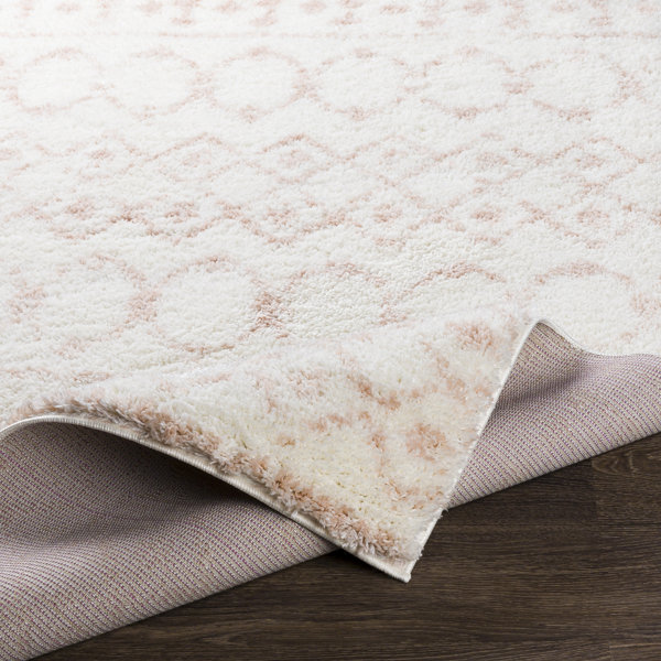 Dakota Fields Performance Cream/Pale Pink Rug & Reviews | Wayfair