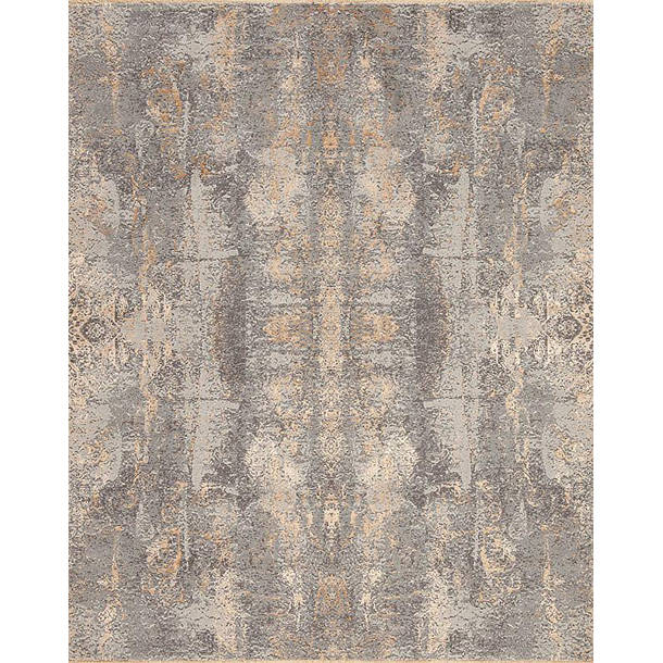 Samad Rugs Nirvana Couture Silk Damask Area Rug in Silver/Gold | Perigold