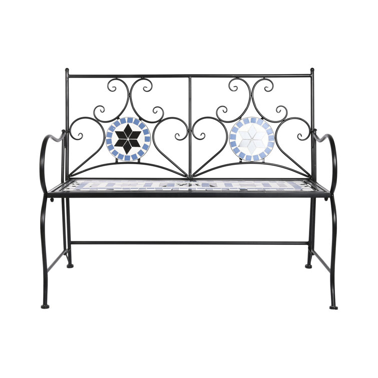 Rosalind Wheeler Danielia Metal Ceramic Bench | Wayfair.co.uk