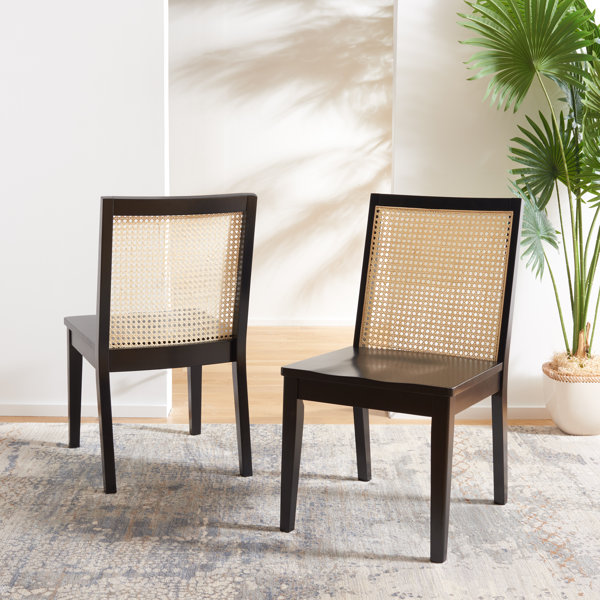 Sand & Stable Kalin Side Chair in Black/Natural | Wayfair