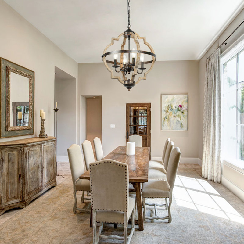 Ophelia & Co. Pollak 6 - Light Dimmable Lantern Geometric Chandelier ...