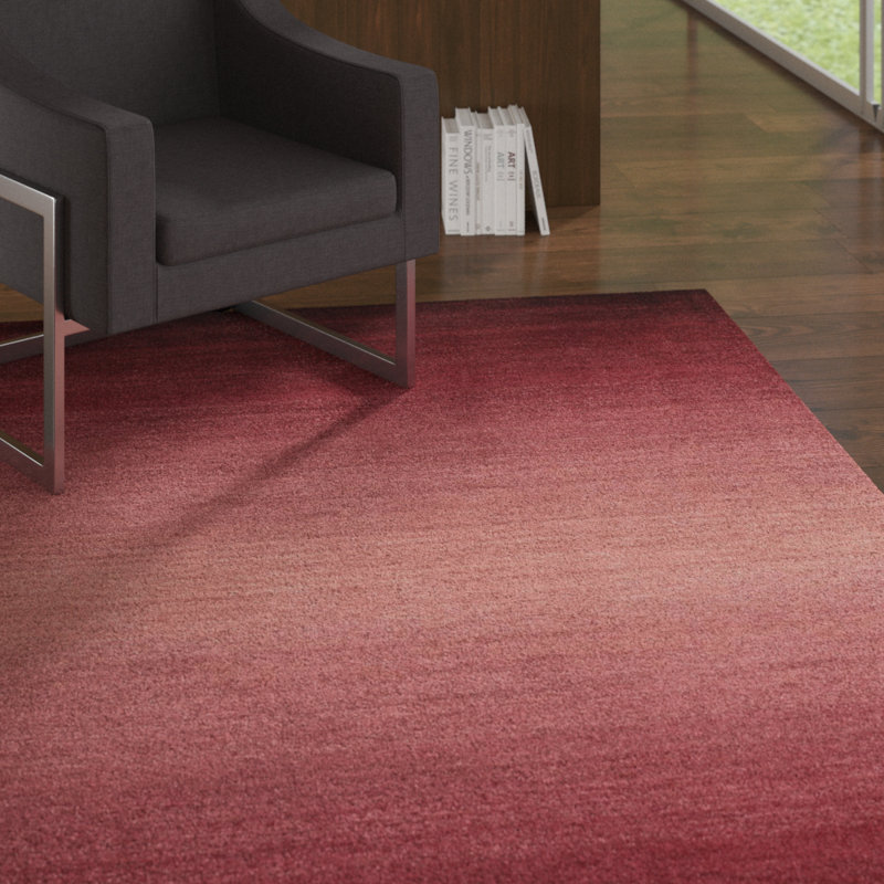 Latitude Run® Gilda Handmade Wool Cranberry Red/Plum Rug & Reviews ...