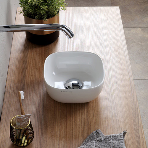 Scarabeo By Nameeks 8.9'' Glossy White Ceramic Specialty Vessel ...