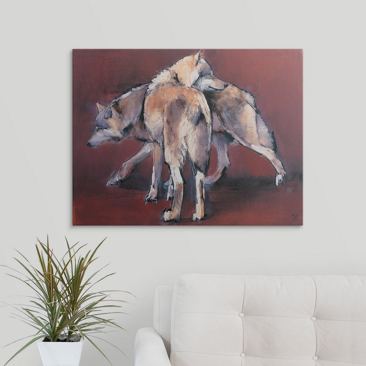 Millwood Pines Yusef Wolf Composition, 2001 by Mark Adlington - Graphic Art | Wayfair