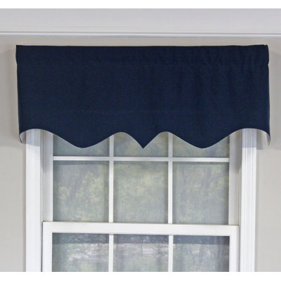 Red Barrel Studio® Cotton Pointed 50'' W Window Valance & Reviews | Wayfair