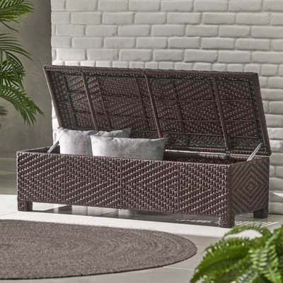 Beachcrest Home Offerman Wicker Outdoor Bench & Reviews | Wayfair