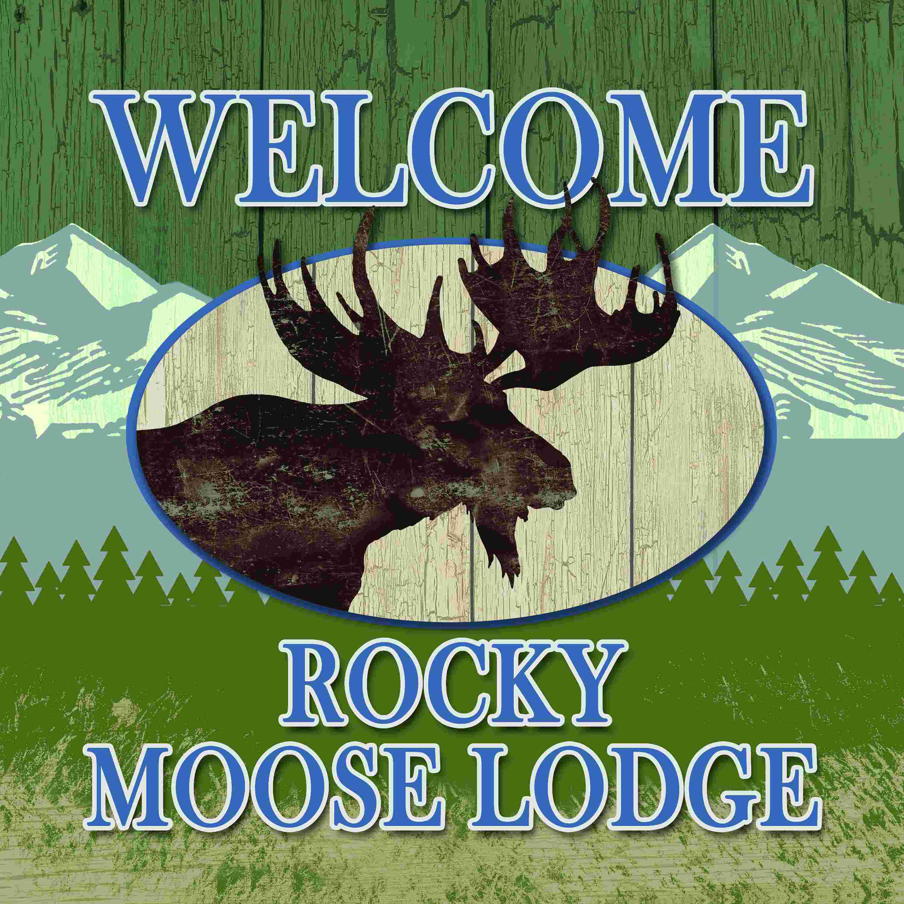 Millwood Pines Big Ole Moose Lodge - Wrapped Canvas Print | Wayfair