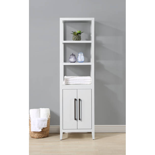 Highland Dunes Birchley Freestanding Linen Cabinet | Wayfair