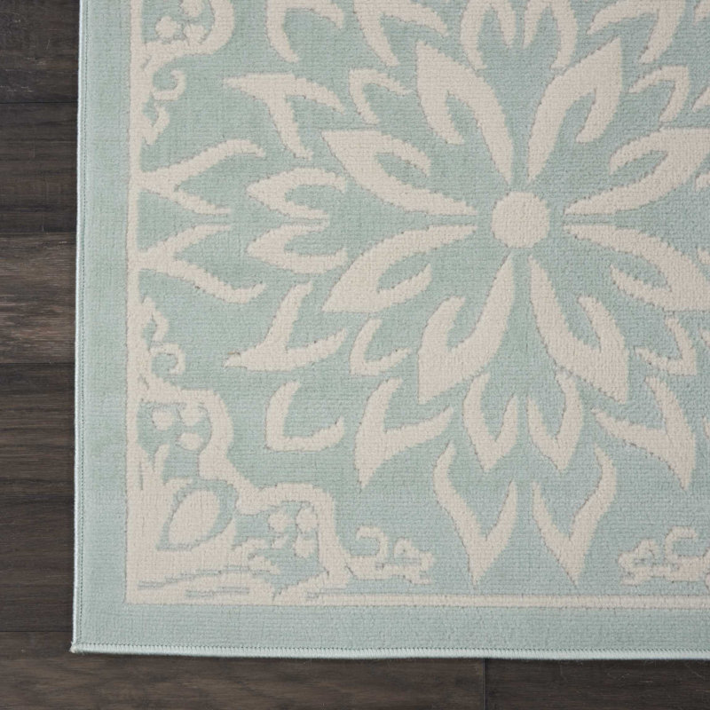 Charlton Home® Yurig Performance Ivory/Seafoam Green Rug & Reviews ...